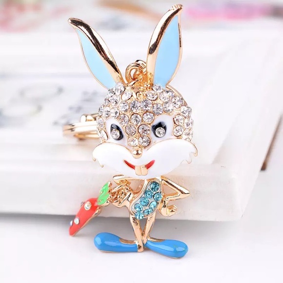Accessories | Blue Crystal Roger Rabbit From Looney Tunes Keychain ...